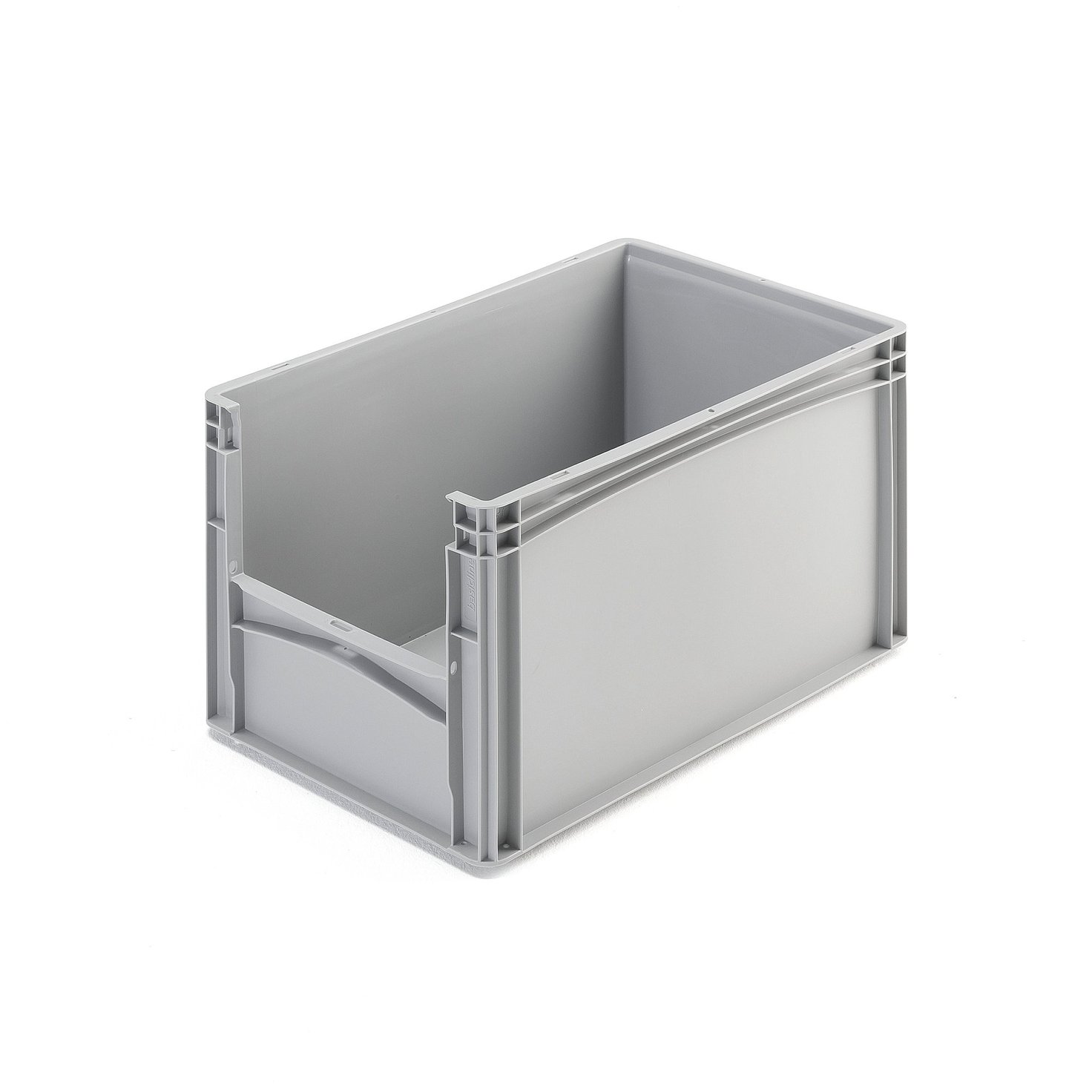 Plastic picking box FRASER, grey, 600x400x320 mm | AJ Products