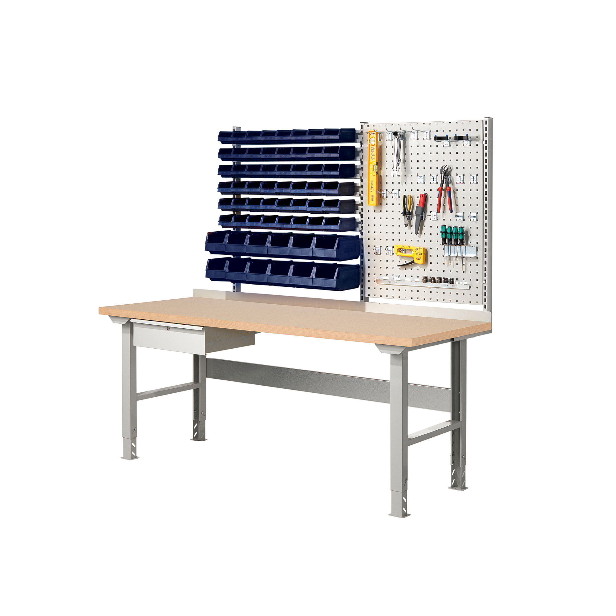 Complete Workbench ROBUST Package Deal 300 Kg 2000x800 Mm Hardboard Complete Workbench ROBUST Package Deal 300 Kg 2000x800 Mm Hardboard