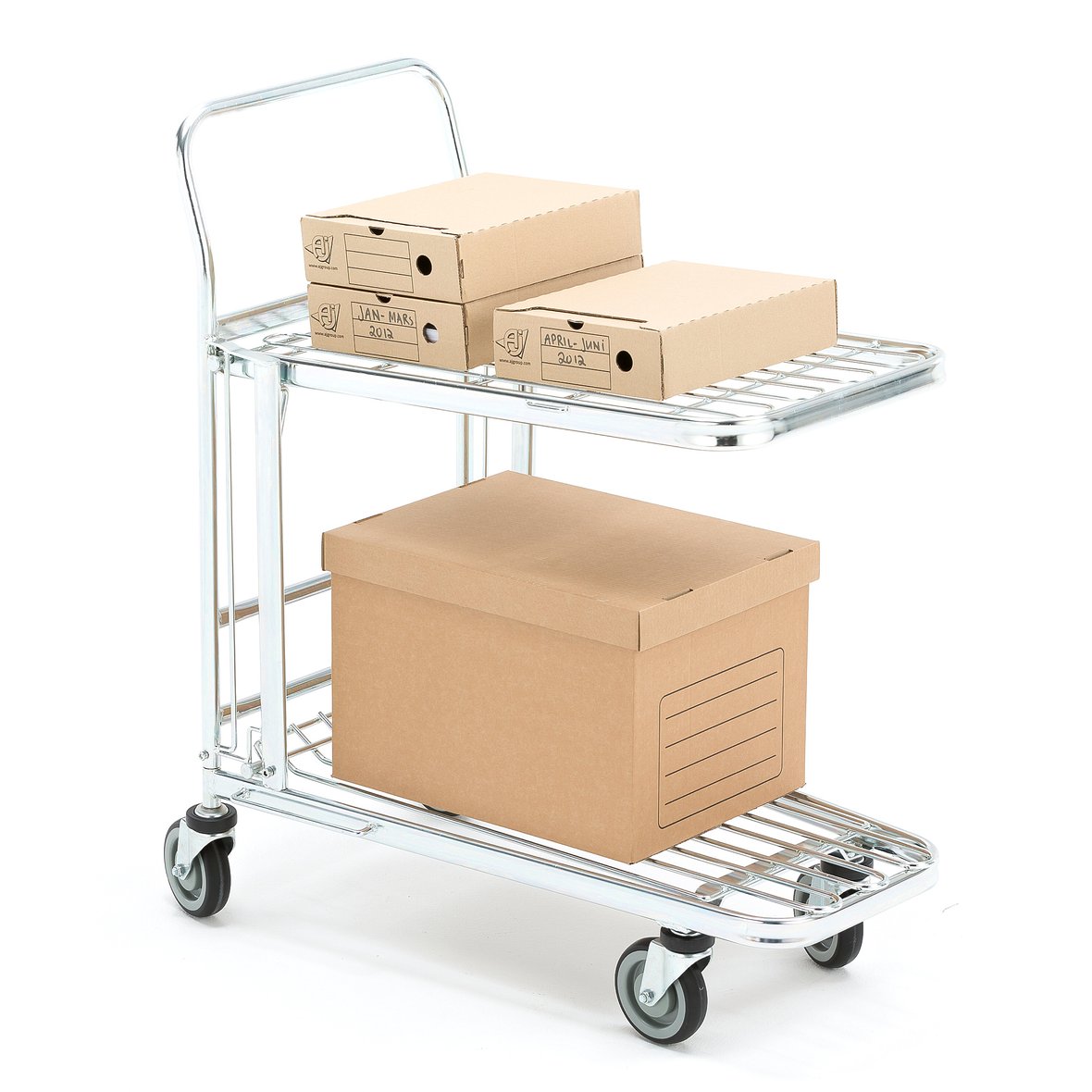 Lagerwagen TARGA mit Korbfachboden, 890 x 520 mm | AJ Produkte