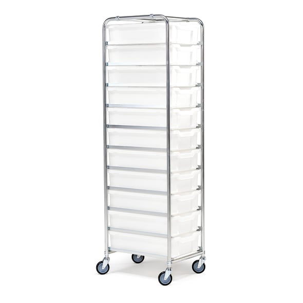 Complete tray trolley, with 11 trays | AJ Products