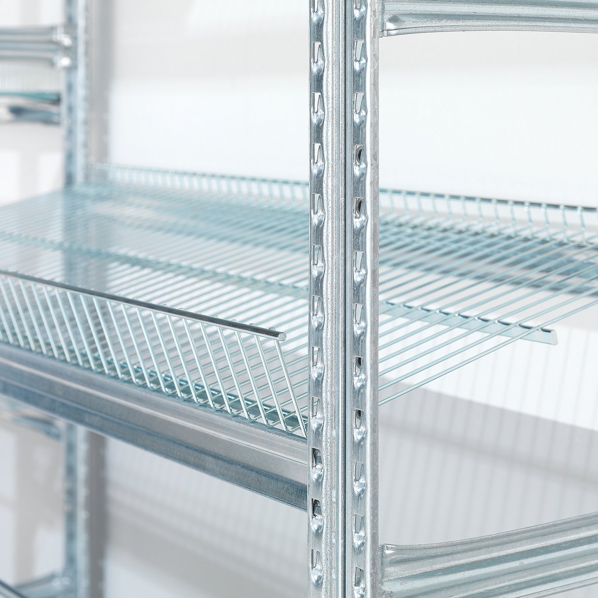 Galvanised shelving TRANSFORM, basic unit, 5 wire shelves, 1972x900x400 ...