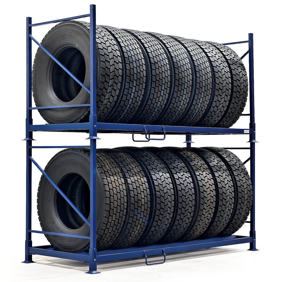 Tyre rack system for truck tyres, 600 kg load, 2400x1100x1260 mm | AJ ...