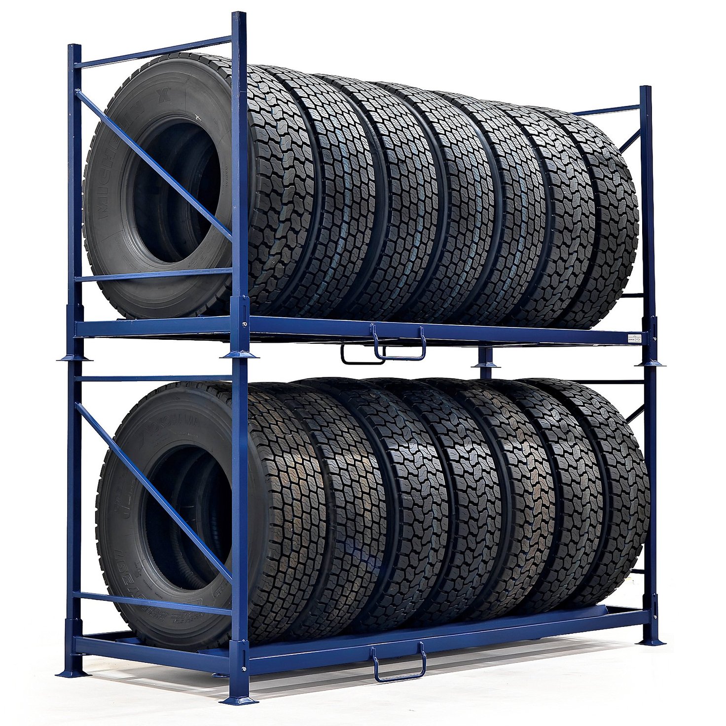Tyre rack system for truck tyres, 600 kg load, 2400x1100x1260 mm | AJ ...