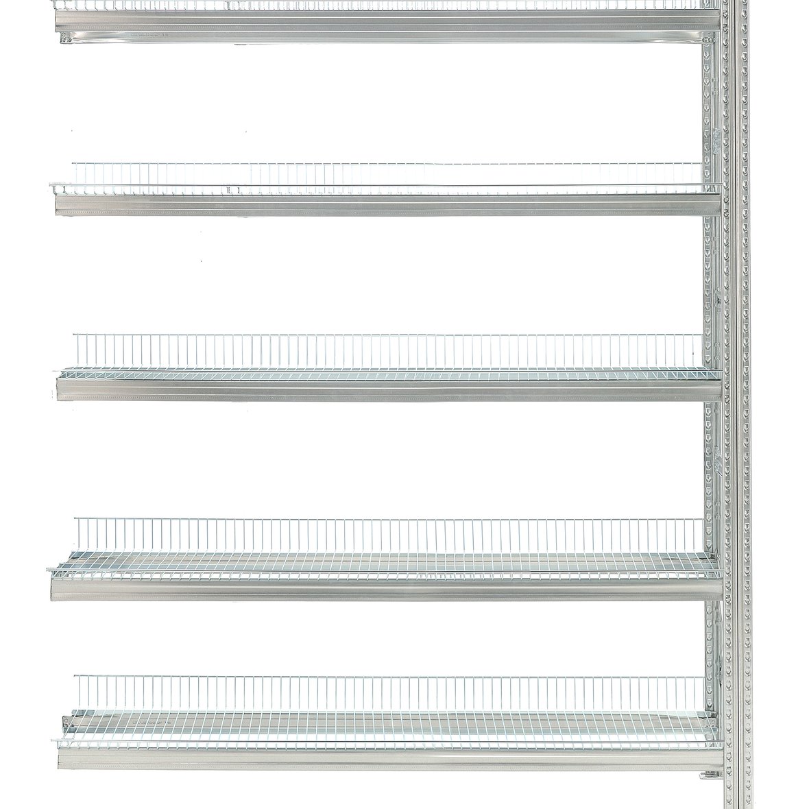 Galvanised shelving TRANSFORM, add-on unit, 5 wire shelves ...
