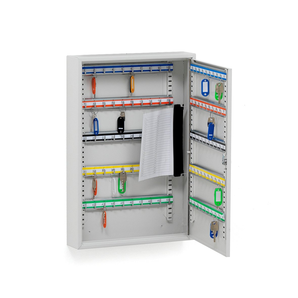 Large key cabinet ROWLEY, 100 hooks, 550x380x80 mm | AJ Products