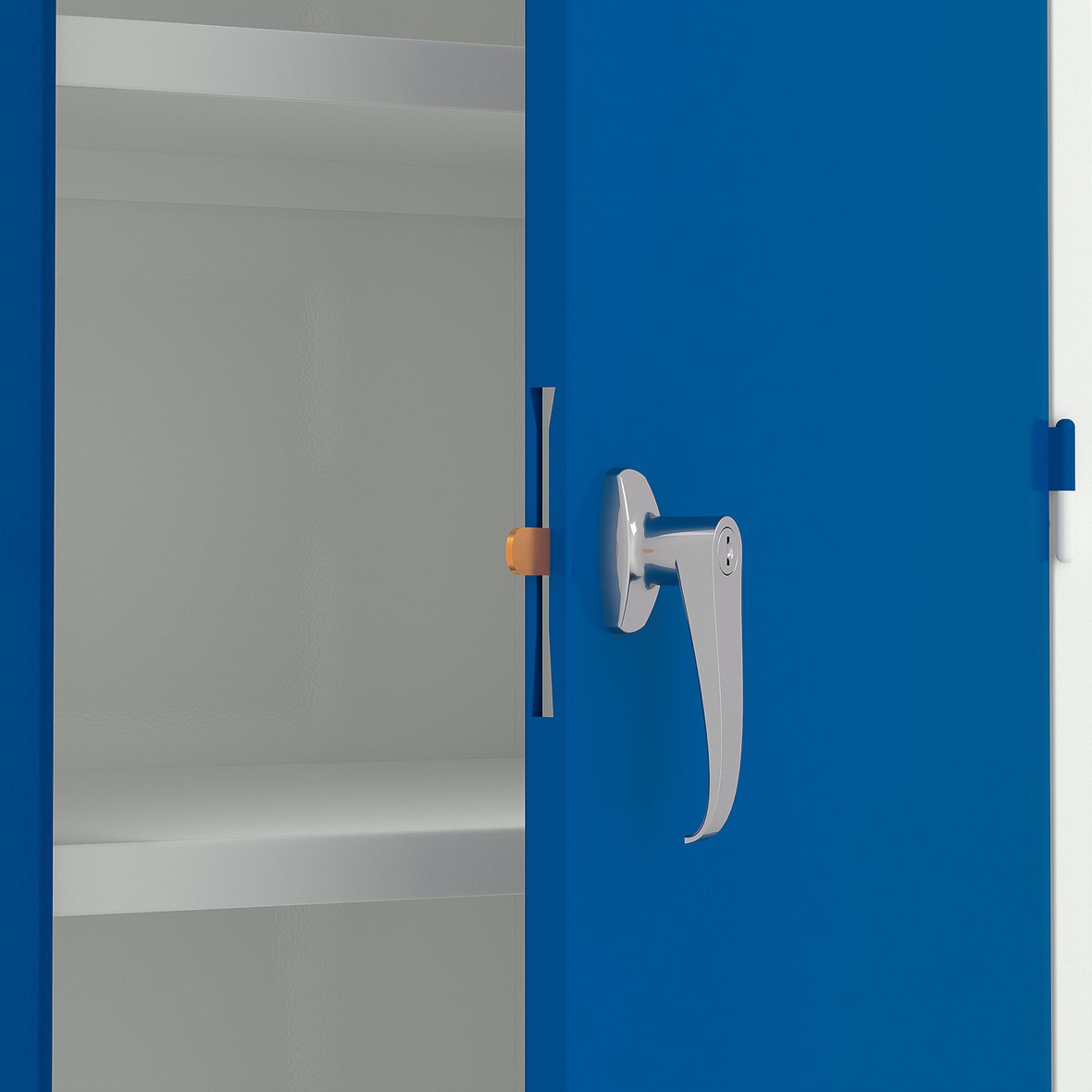 Extra deep storage cabinet SPIRIT, 1900x1020x500 mm, white, blue | AJ ...