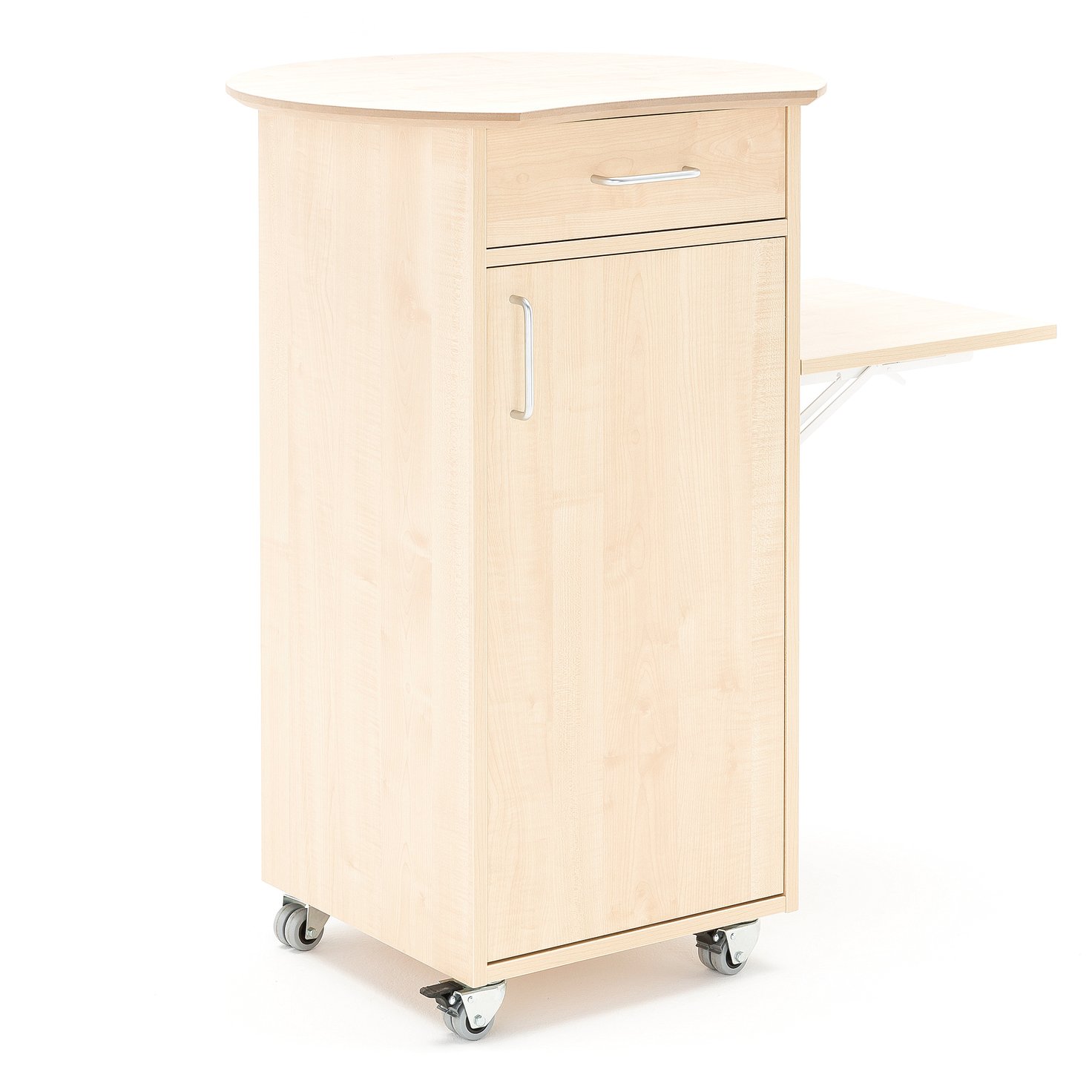 Mobile lectern with drawer and large cupboard, 460x450x10450 mm, birch ...