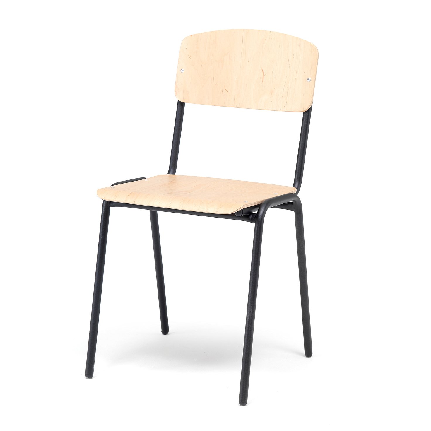 Canteen chair CLINTON, birch, black | AJ Products