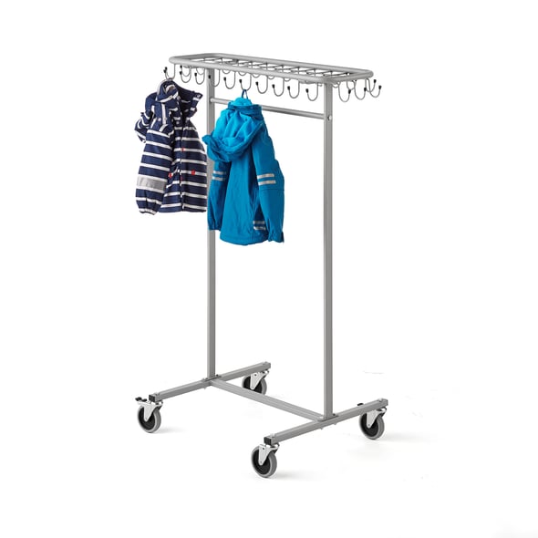 Mobile coat rack for children ORKAN, grey | AJ Products