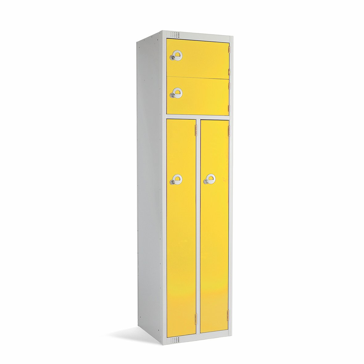2 person locker, 1800x450x450 mm, yellow | AJ Products