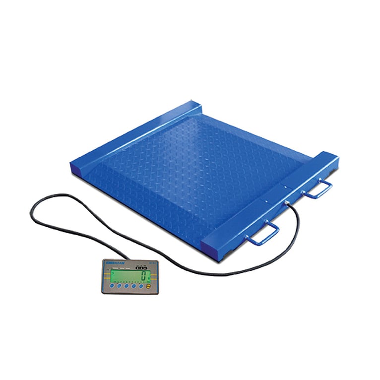 Large platform scales with ramp, 500 kg load | AJ Products