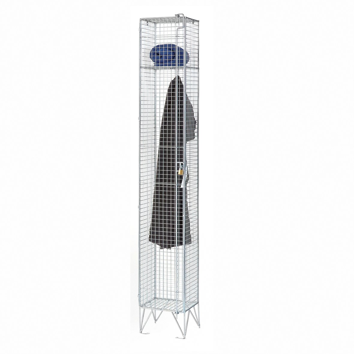 Wire mesh locker, 1 door, 1980x305x305 mm | AJ Products