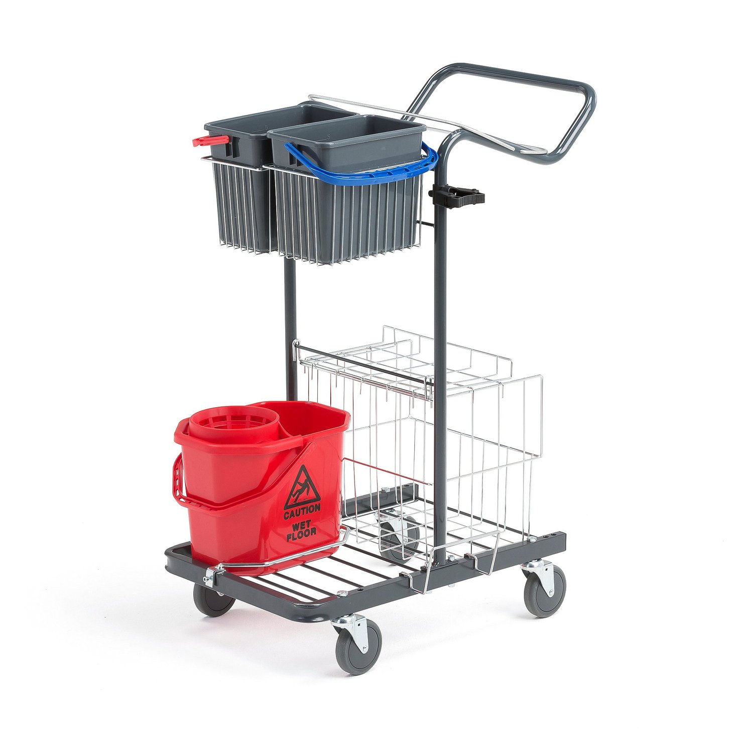 Medium cleaning trolley, 710x430x960 mm | AJ Products