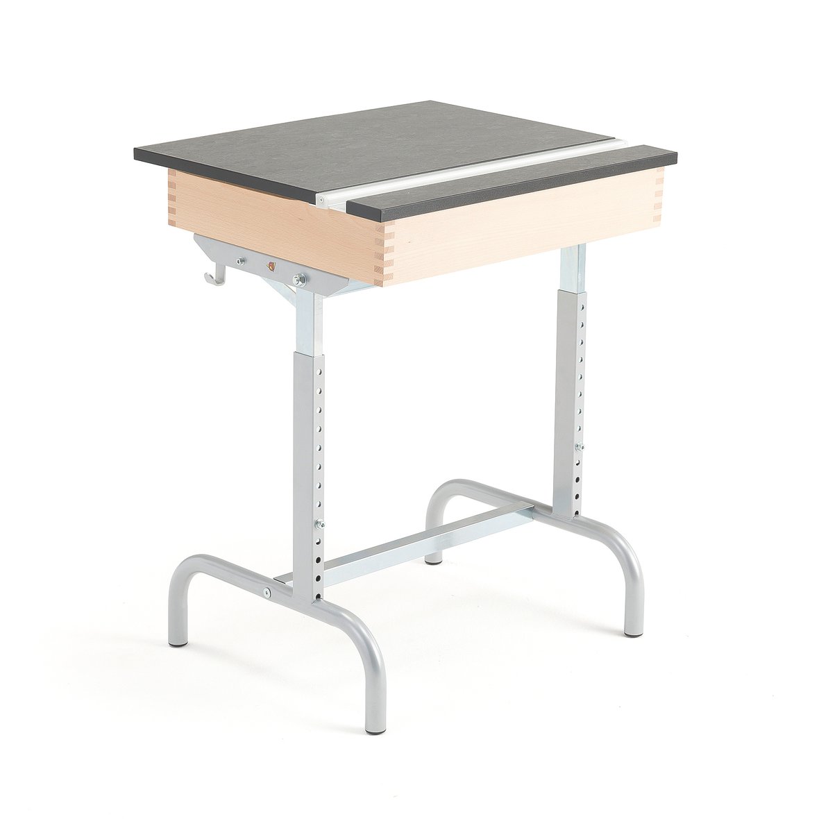 Skolēnu galdi ar koka kasti | AJ Produkti
