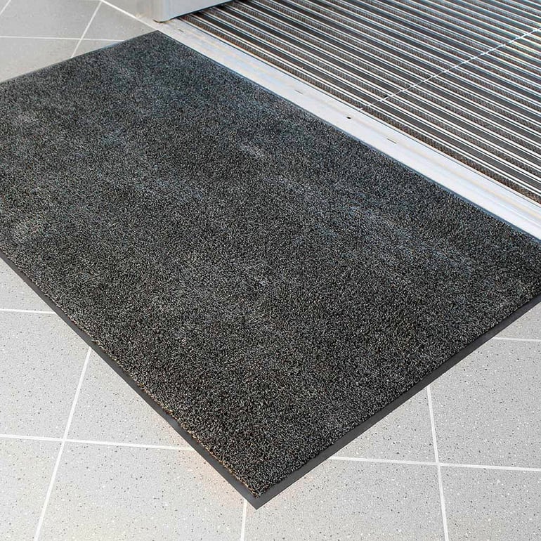 Microfibre entrance mat, 600x900 mm, black | AJ Products