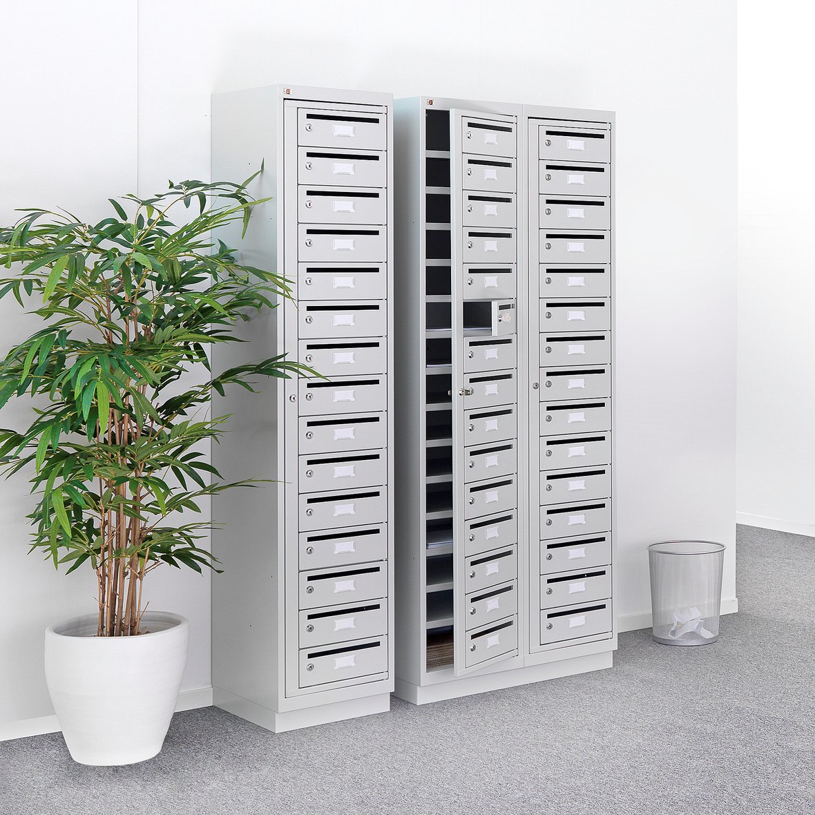 Post locker MAILMAN, floor, 15 boxes, 1915x380x450 mm | AJ Products