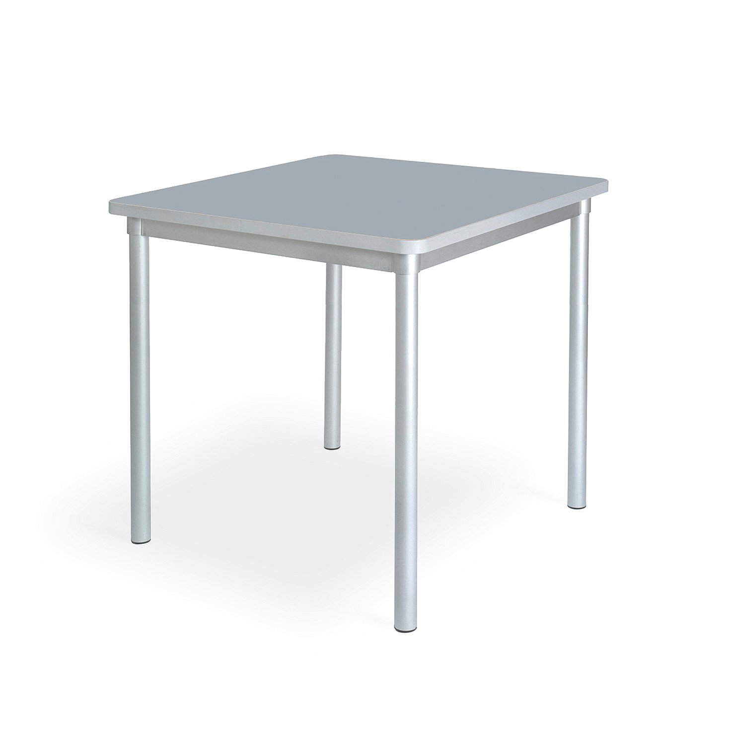 Square classroom table ENVIRO, 750x750x590 mm, dark grey, silver | AJ ...