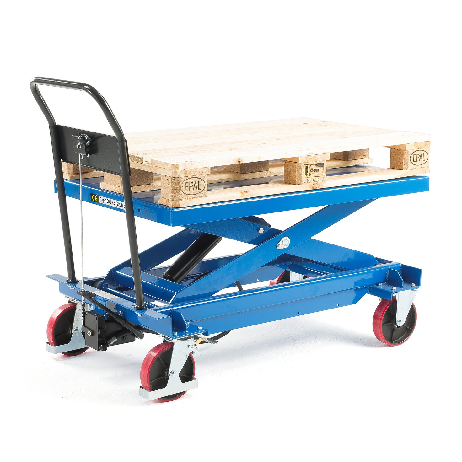 Hydraulic lift trolley ACE, 1000 kg, 1200x800x425 mm | AJ Products
