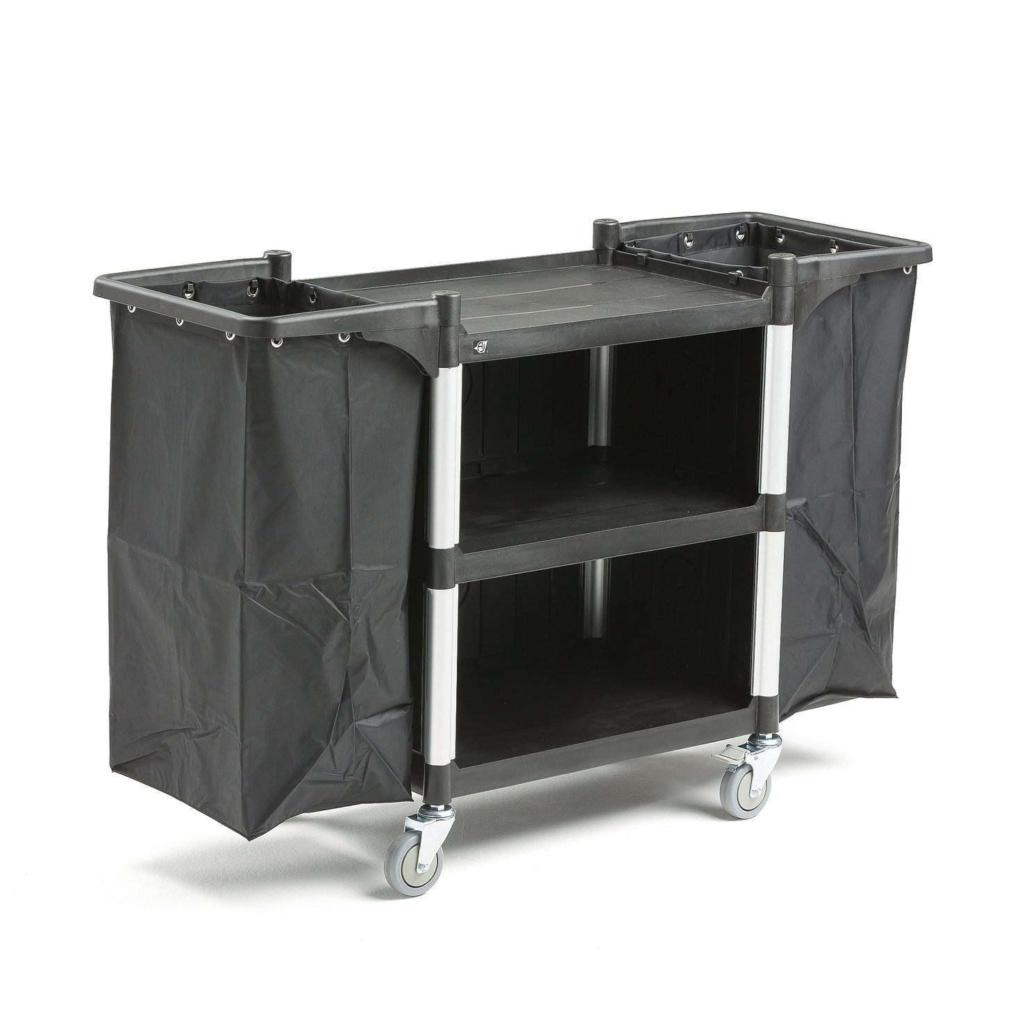 Service trolley MOVE with 2 bags, 1380x480x950 mm | AJ Products