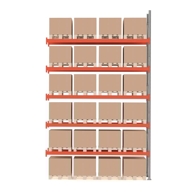 Pallet racking ULTIMATE, add-on, 6000x3600x1100 mm, 24 x 500 kg pallets ...