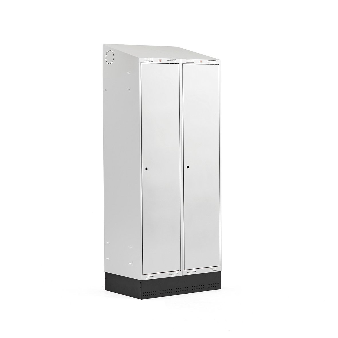 Full length locker CLASSIC, skirting base, 2 modules, 2050x800x550mm ...