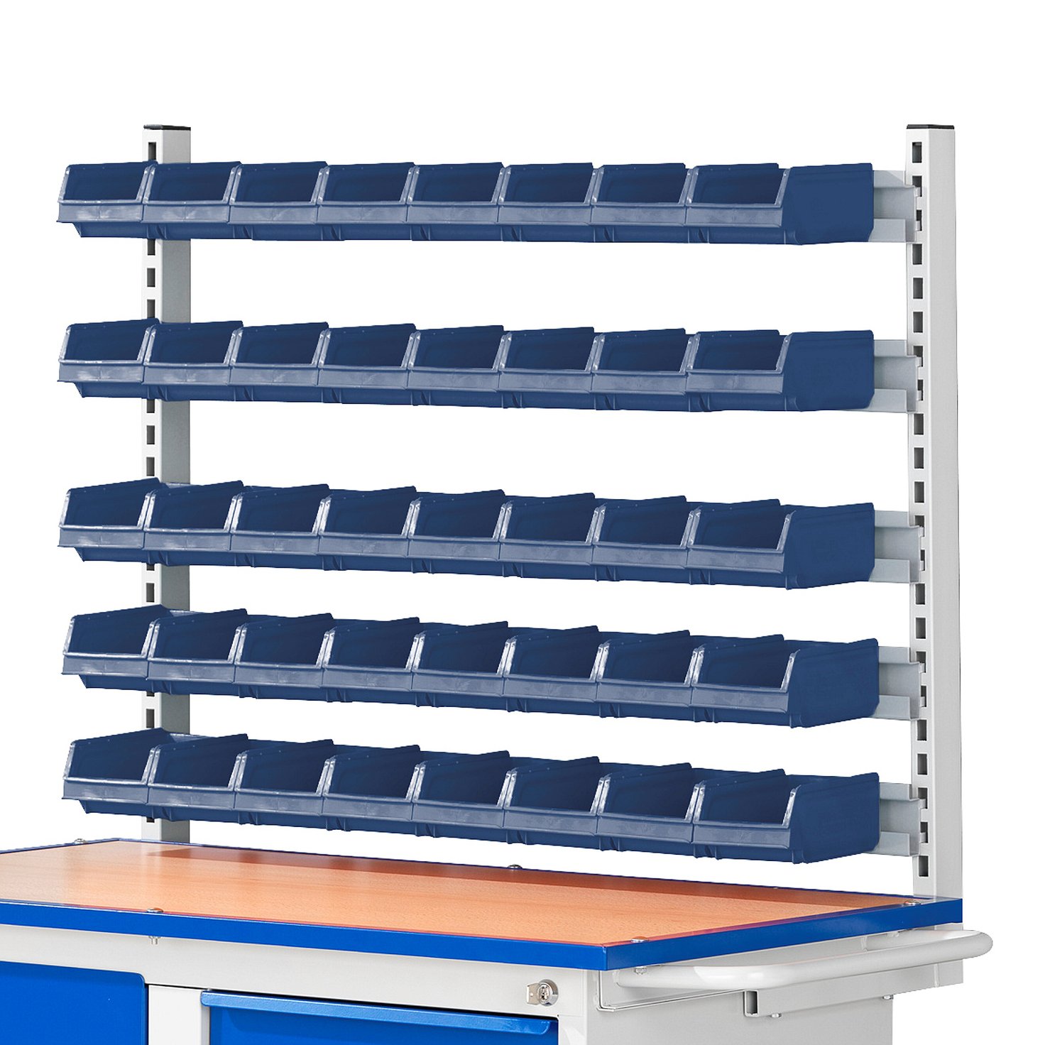 Hyllesystem, påbygg, med 40 bokser | AJ Produkter