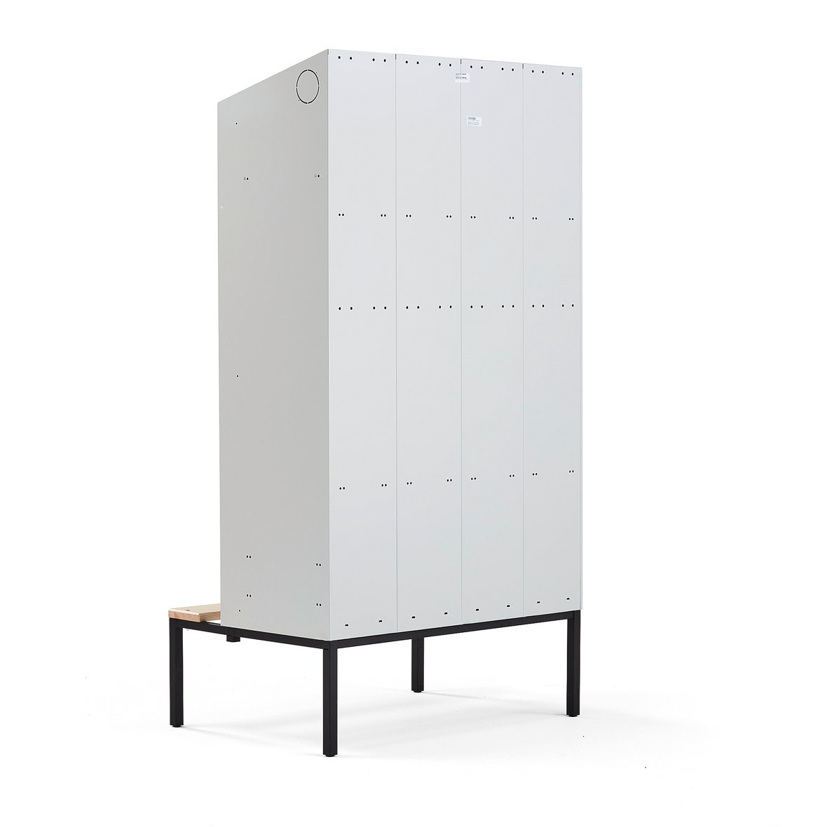 Clean-dirty locker CLASSIC COMBO, bench, 4 doors, 2290x1200x550mm, blue ...