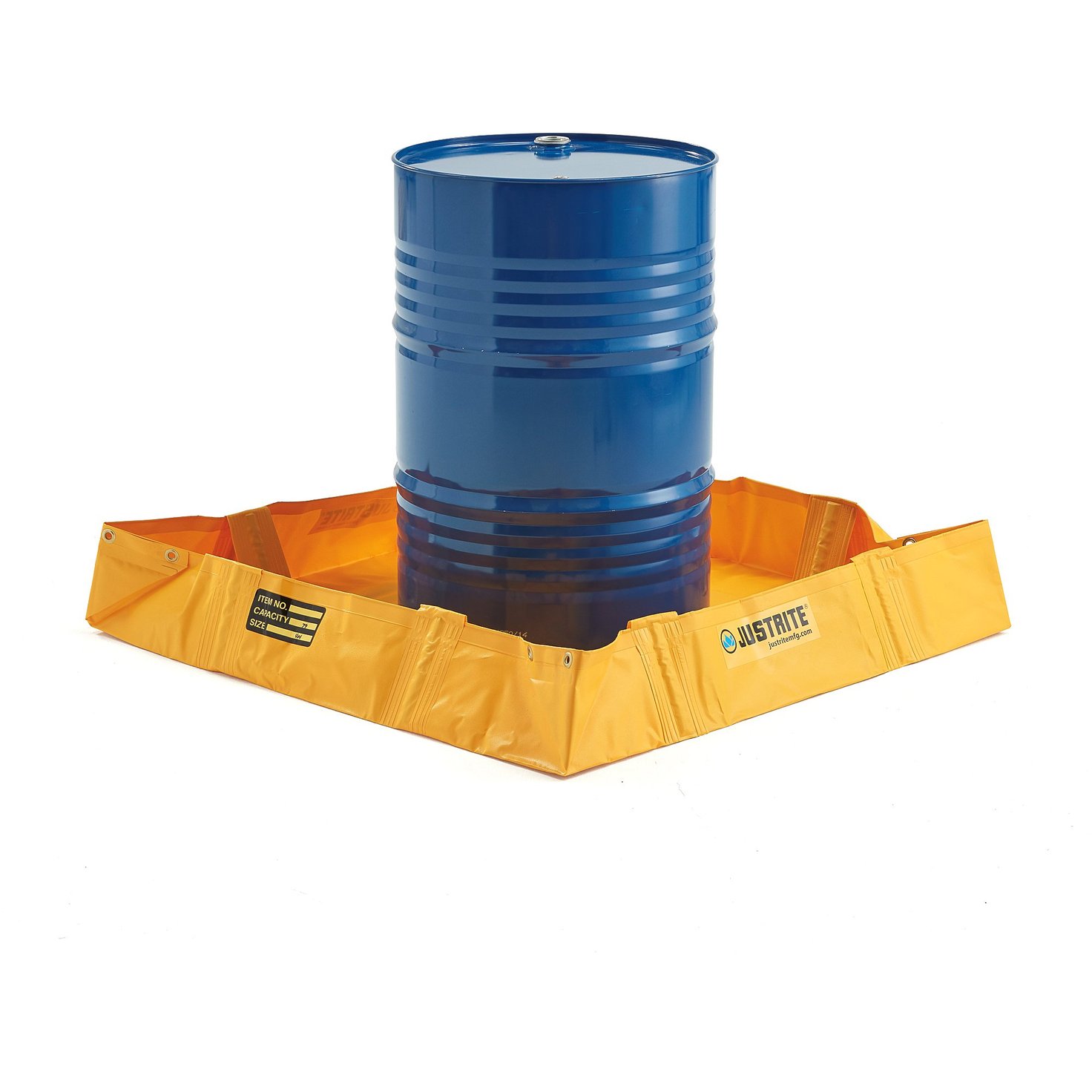 Portable spill containment berm, 602 L, yellow | AJ Products