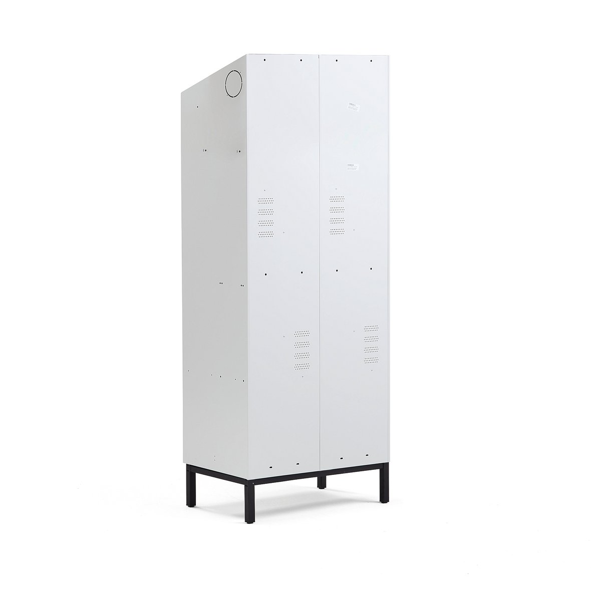 Full length locker CLASSIC, leg frame, 2 modules, 2100x800x550mm, grey ...