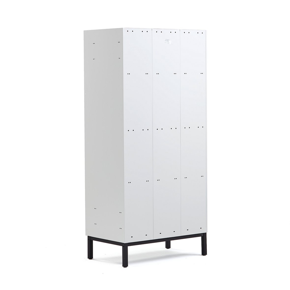 Clothes locker CLASSIC, leg frame, 3 modules, 1940x900x550mm, grey | AJ ...