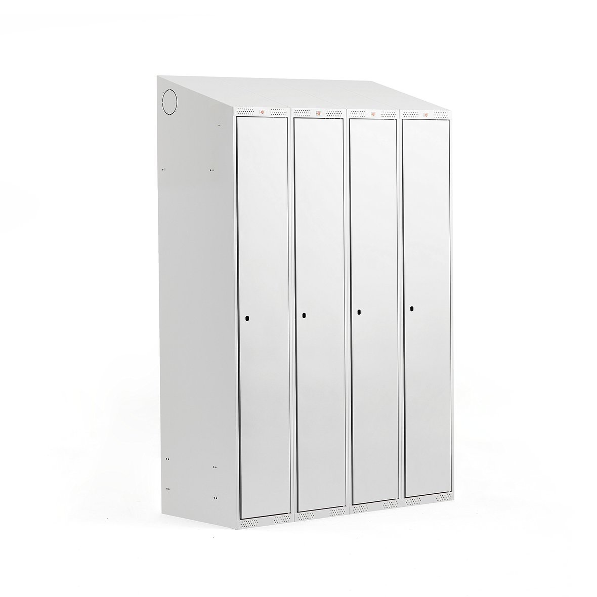 Full length locker CLASSIC, 4 modules, 1900x1200x550 mm, grey | AJ Products