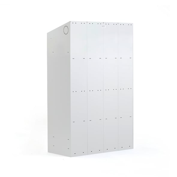 Full length locker CLASSIC, 4 modules, 1900x1200x550 mm, black | AJ ...