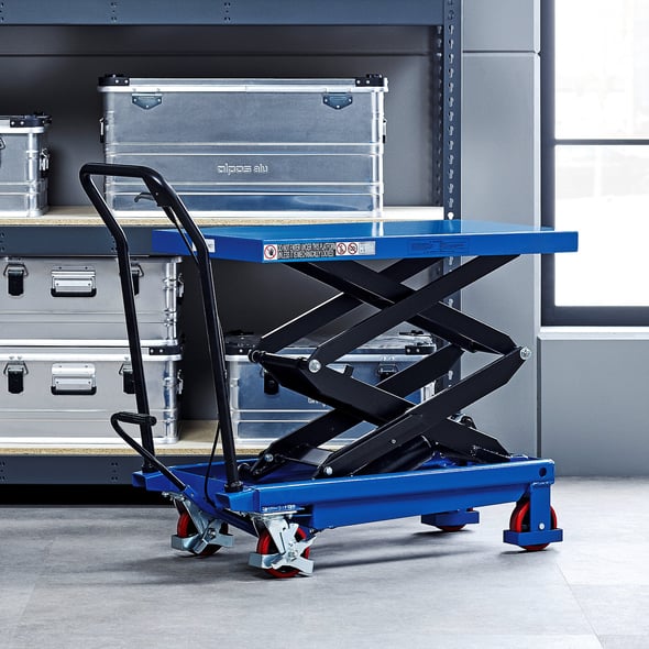 Lift trolley ACE, 350 kg load, 355-1300 mm lift height | AJ Products