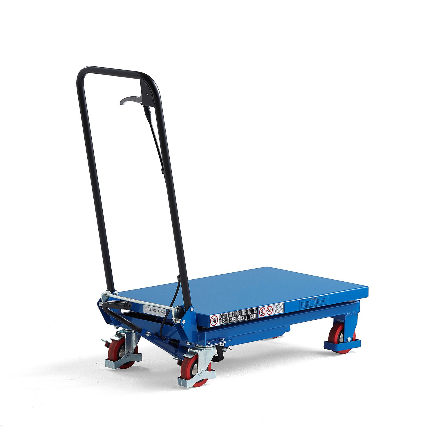 Lift trolley ACE, 150 kg load, 220-720 mm lift height | AJ Products