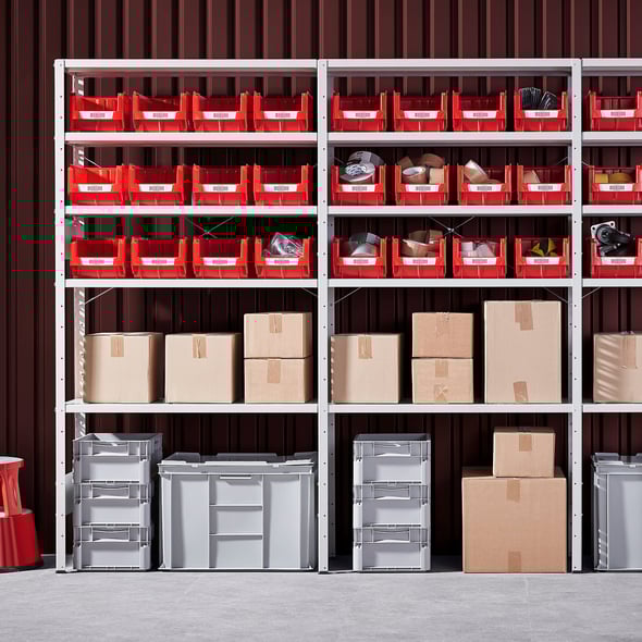 Hillueining Light, grunneining, 1970x1010x400 mm, grá/ gráar hillur ...