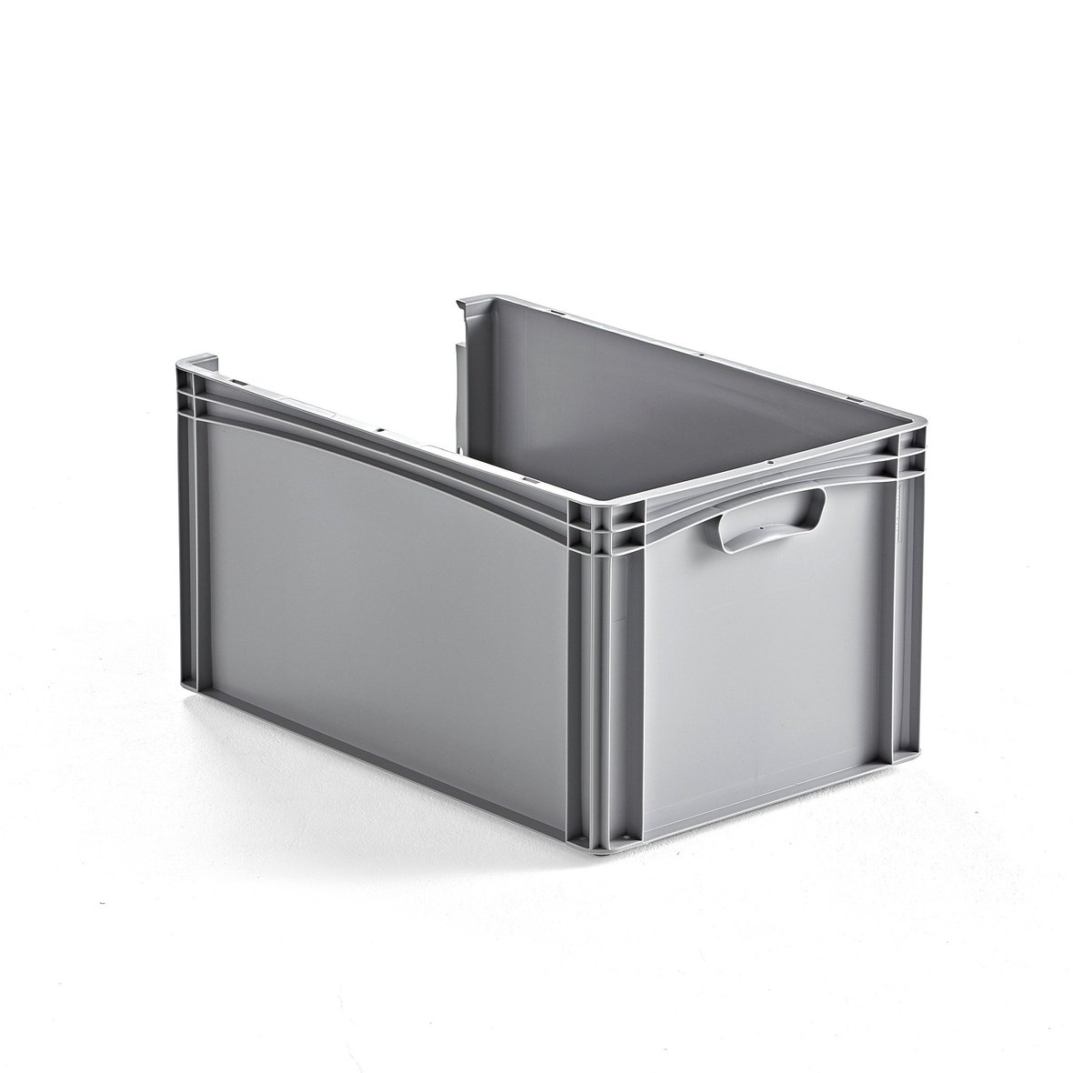 Plastic picking box FRASER, grey, 600x400x320 mm, 6-pack | AJ Products