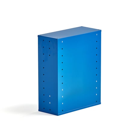 Small component cabinet SERVE with tool panels, 580x470x205 mm, blue ...