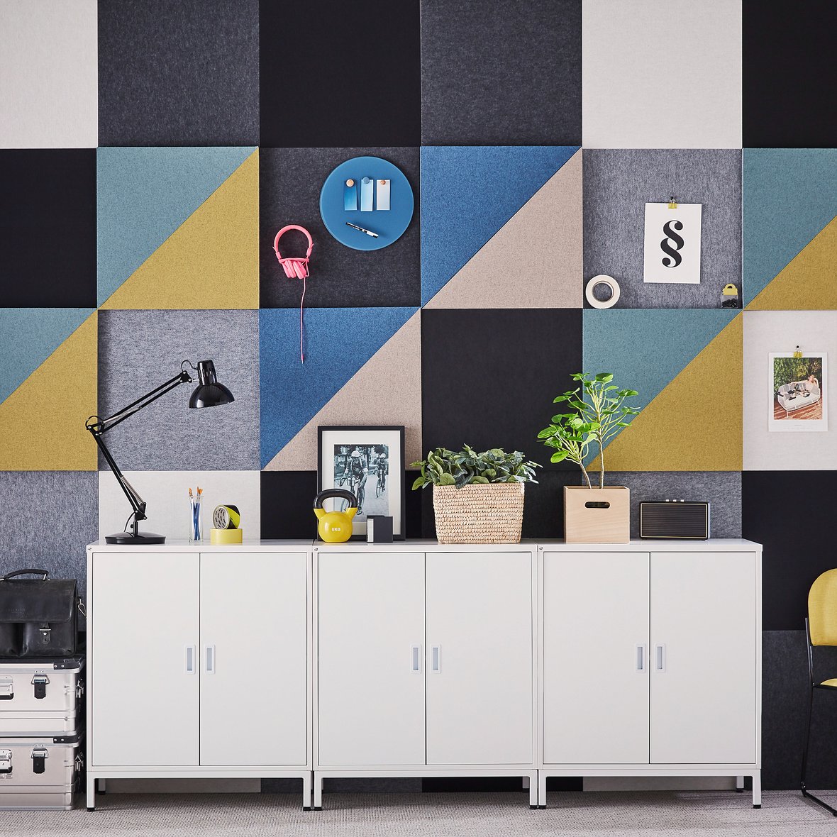 Acoustic panels PATTERN, 600x600x11 mm, 8-pack | AJ Products