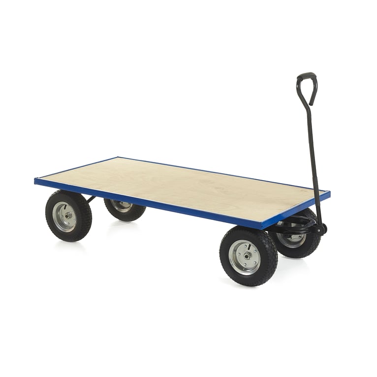 Heavy duty platform truck, wood deck, 500 kg, 1500x750 x 360 mm | AJ ...