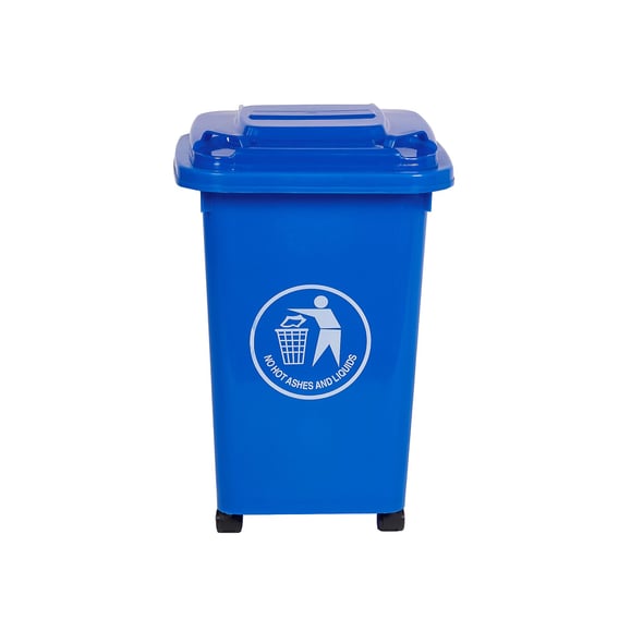 Mini wheelie bin, 520x400x350 mm, 30 L, blue | AJ Products