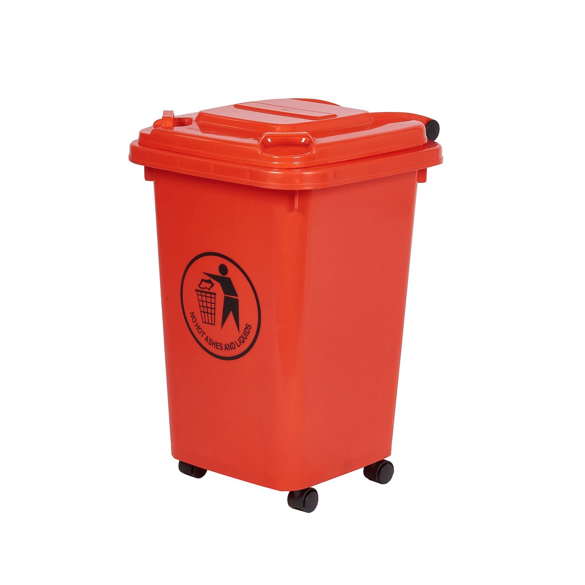 Mini wheelie bin, 520x400x350 mm, 30 L, red | AJ Products