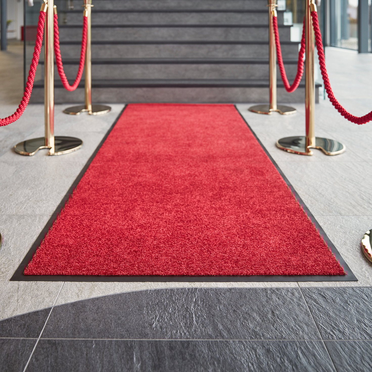 Entrématta PURE, 2500x900 mm, röd | AJ Produkter