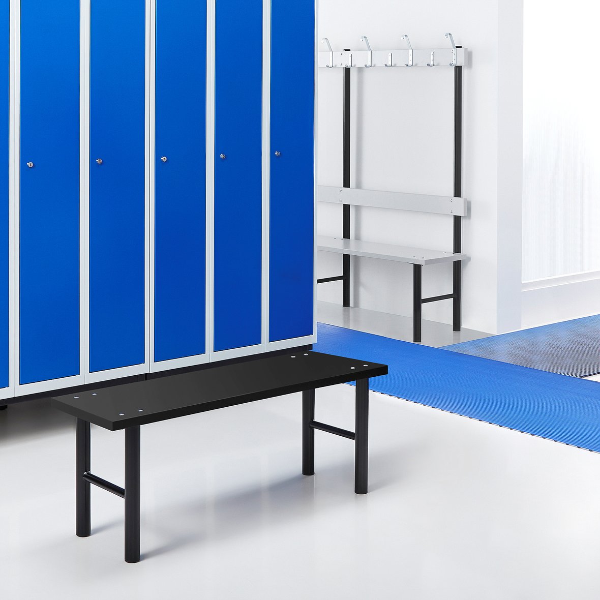 Sittbänk STADIUM, 1000 mm, svart | AJ Produkter