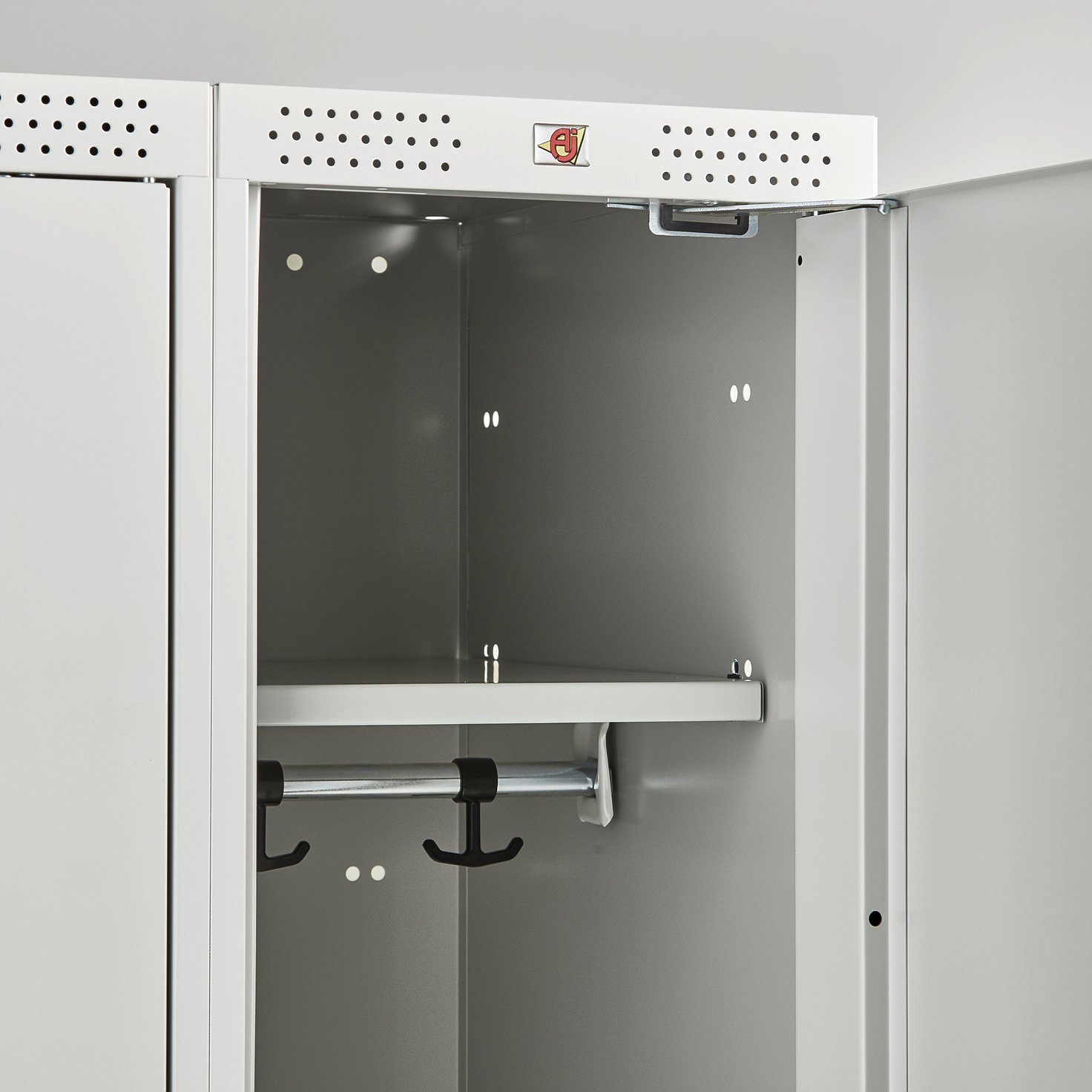 Clothes locker CLASSIC, 3 modules, 1740x900x550 mm, black | AJ Products