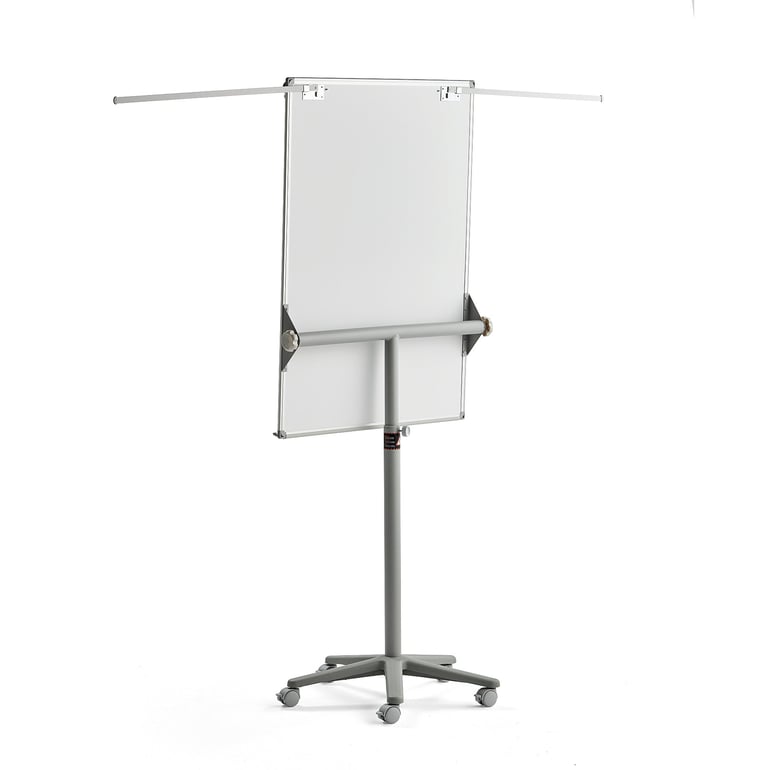 Mobile flip chart stand DAISY, with locking castors, grey | AJ Products