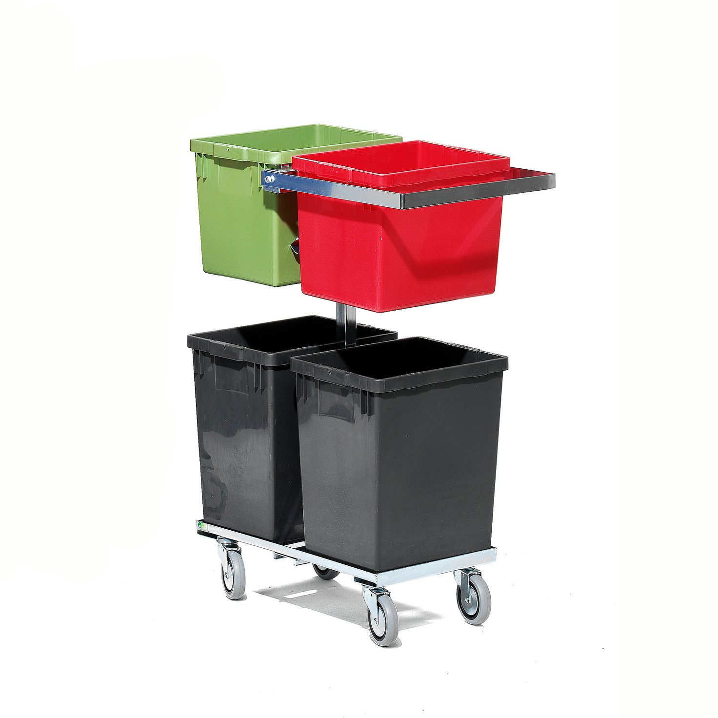 Recycling trolley with handles, 600x400x800-1000 mm | AJ Products
