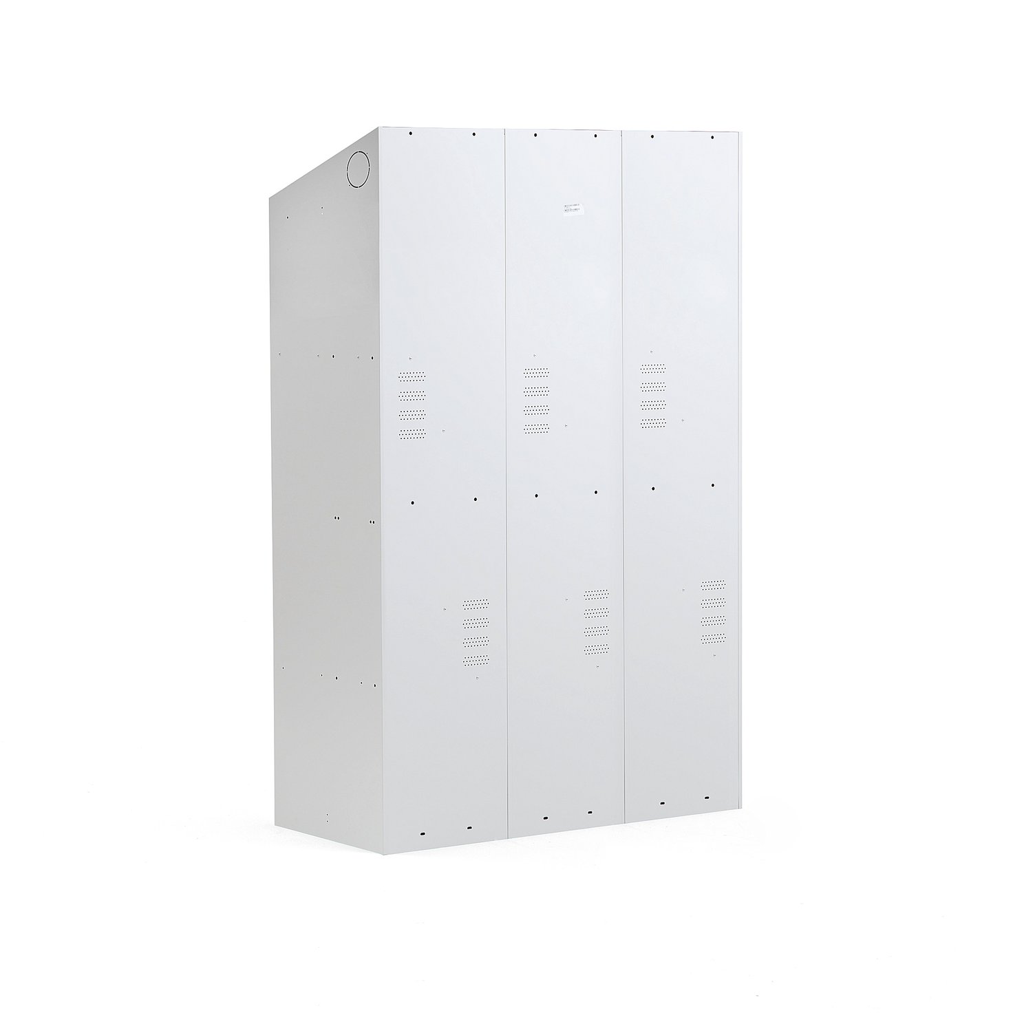 Z-locker CLASSIC, sloping top, 3 modules, 6 doors, 1900x1200x550 mm ...