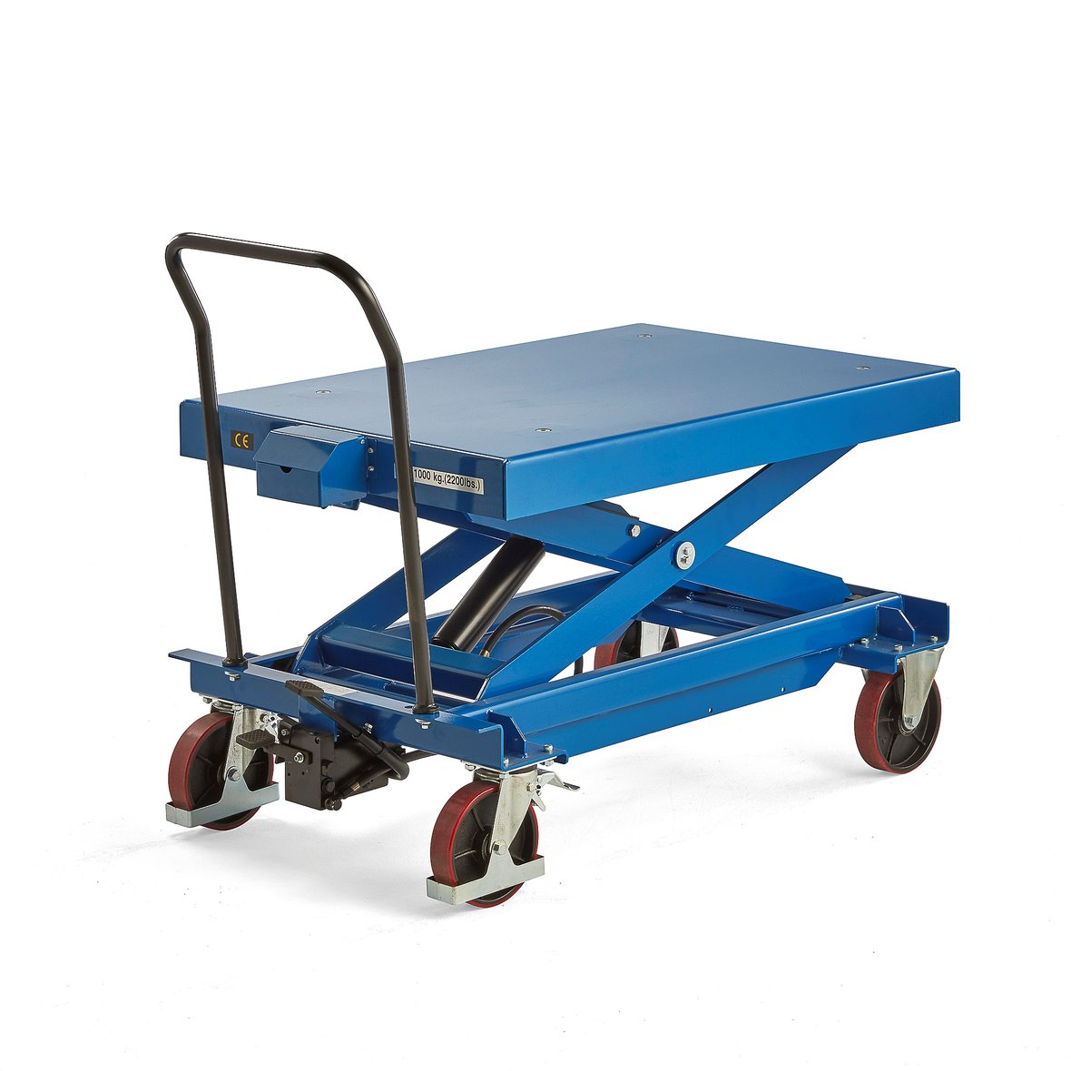 Hydraulic lift trolley NITRO with scales, 1000 kg, 1200x800 mm | AJ ...
