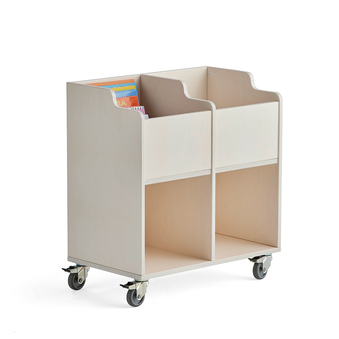 Book trolley AGNES, white | AJ Products