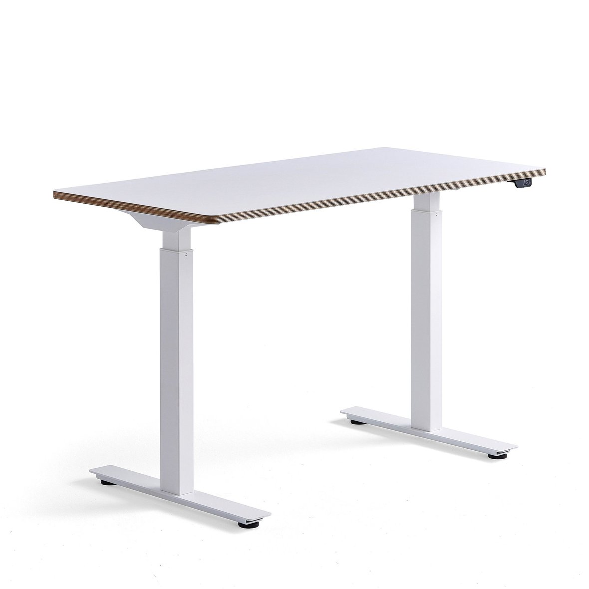 Standing desk NOVUS, 1200x600 mm, white frame, white table top | AJ ...
